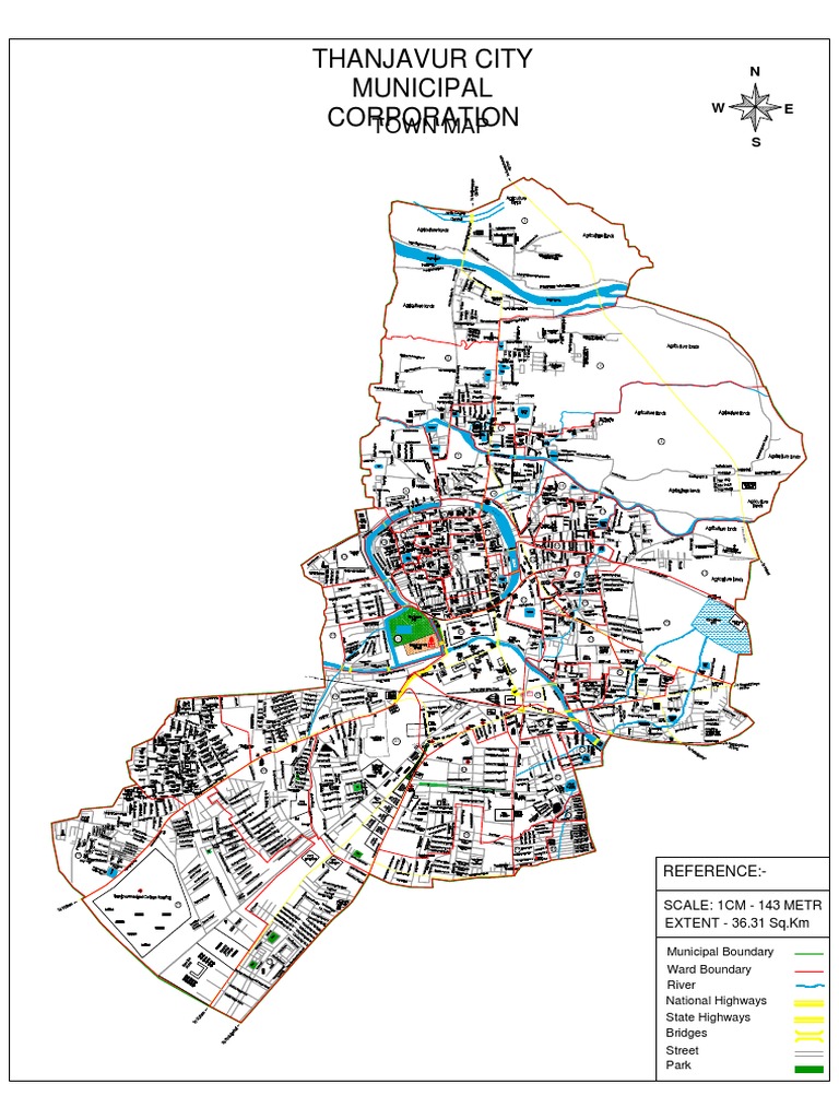 Thanjavur Corporation Map | PDF | Travel | Art