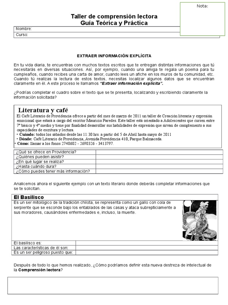 Extraer Información Explícita | PDF | Isla | Lectura (proceso)