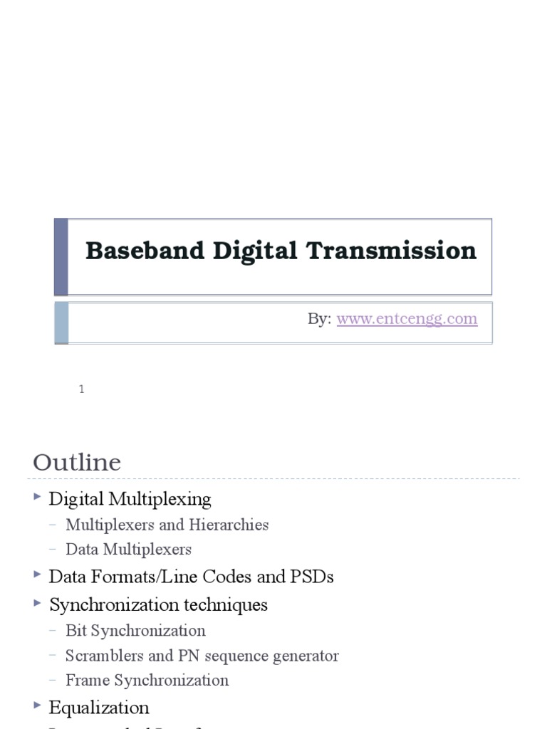 Baseband Transmission DC | PDF | Digital Signal | Multiplexing