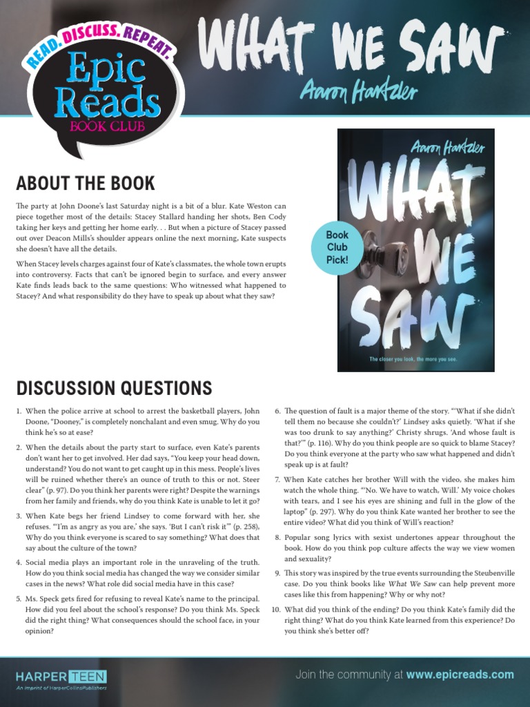 Book Club Guide: What We Saw | PDF