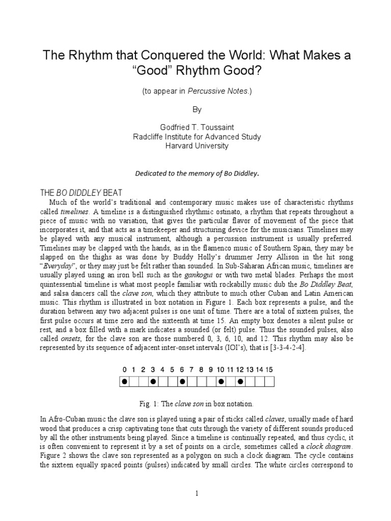 What Makes A Good Rhythm Good | PDF | Rhythm | Perception