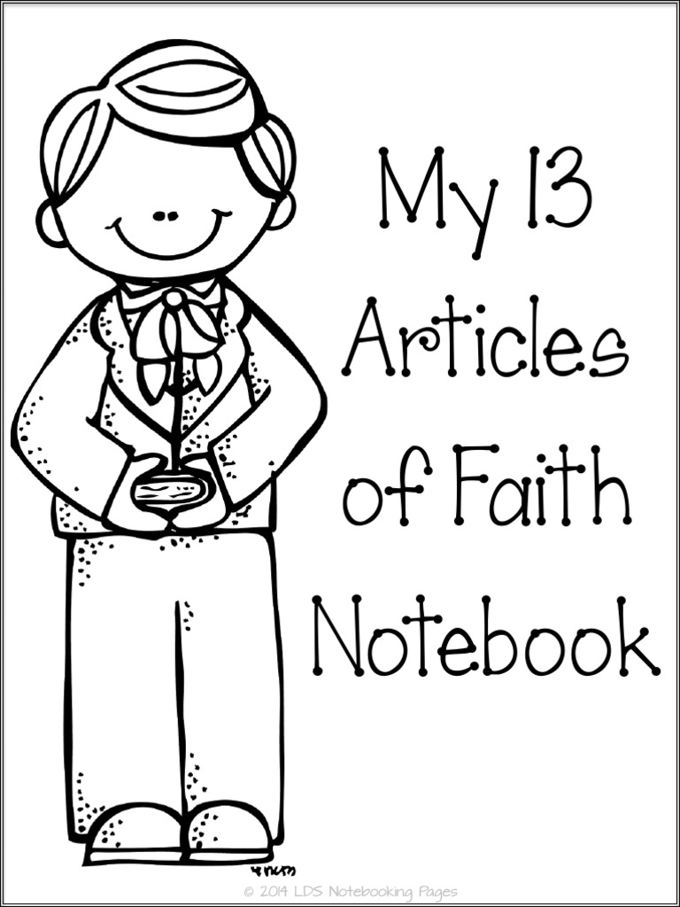 My 13 Articles of Faith Notebook: © 2014 LDS Notebooking Pages | PDF ...