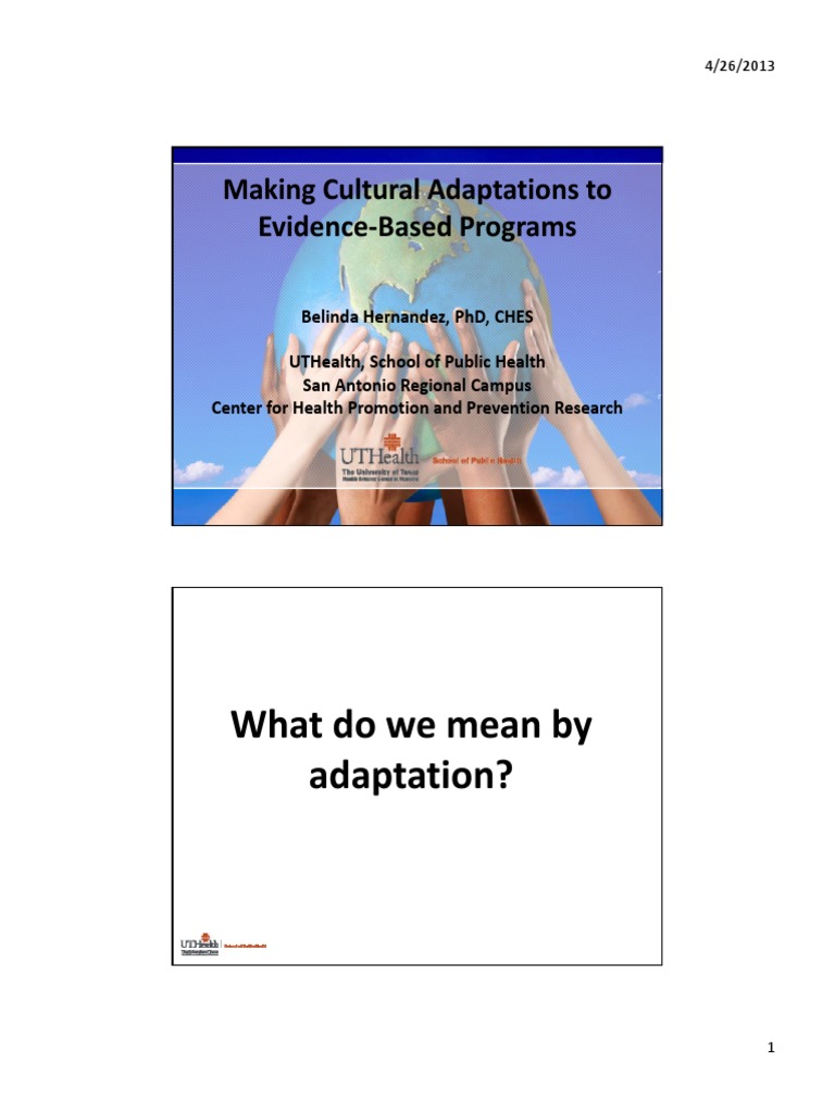 100 - Making Cultural Adaptations-Hernandez | PDF | Sex Education ...