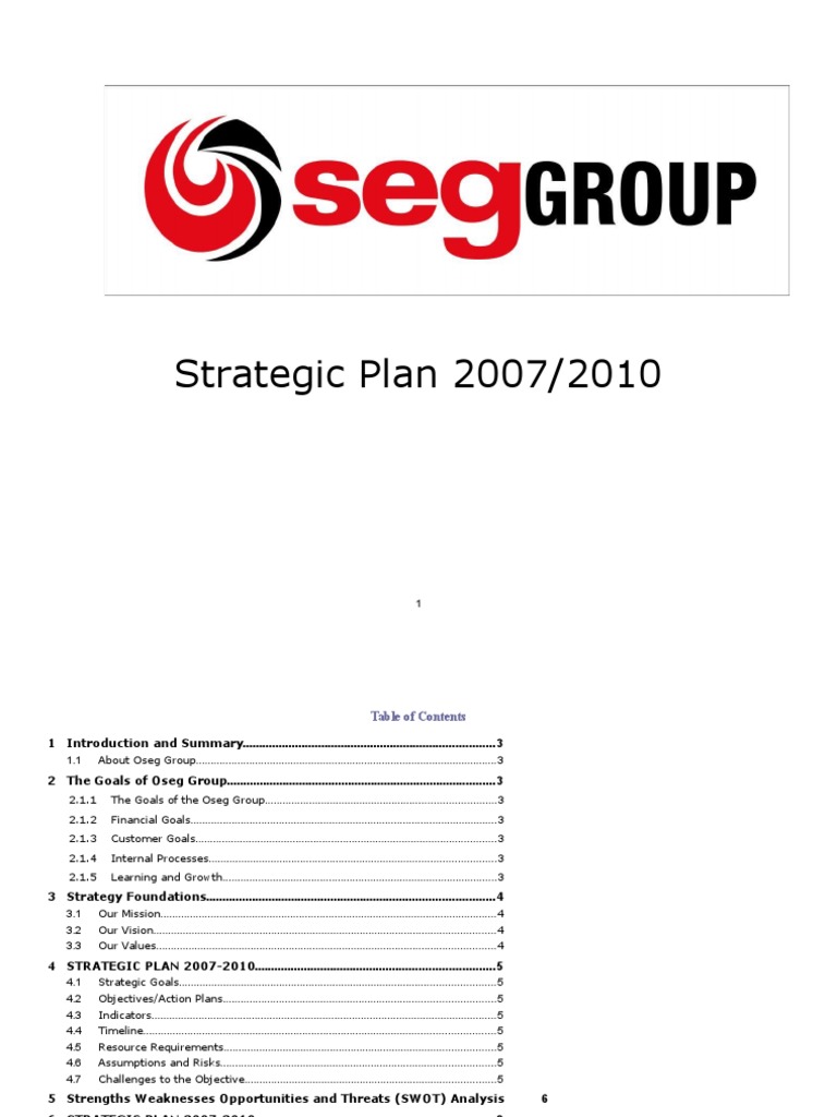 Strategic Plan-Review Template | PDF | Swot Analysis | Strategic Planning