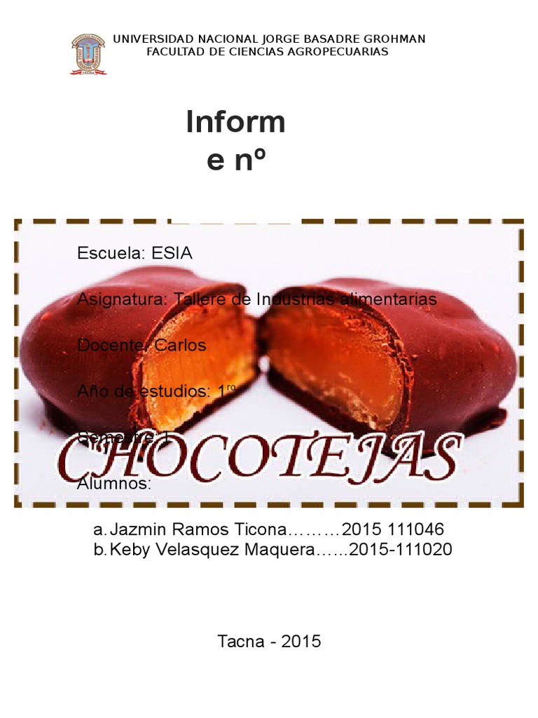 Proceso de Elaboración de Chocotejas | PDF | Chocolate | Comida y bebida