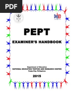 PEPT Examiner's Handbook Guide | PDF | Test (Assessment) | Human ...