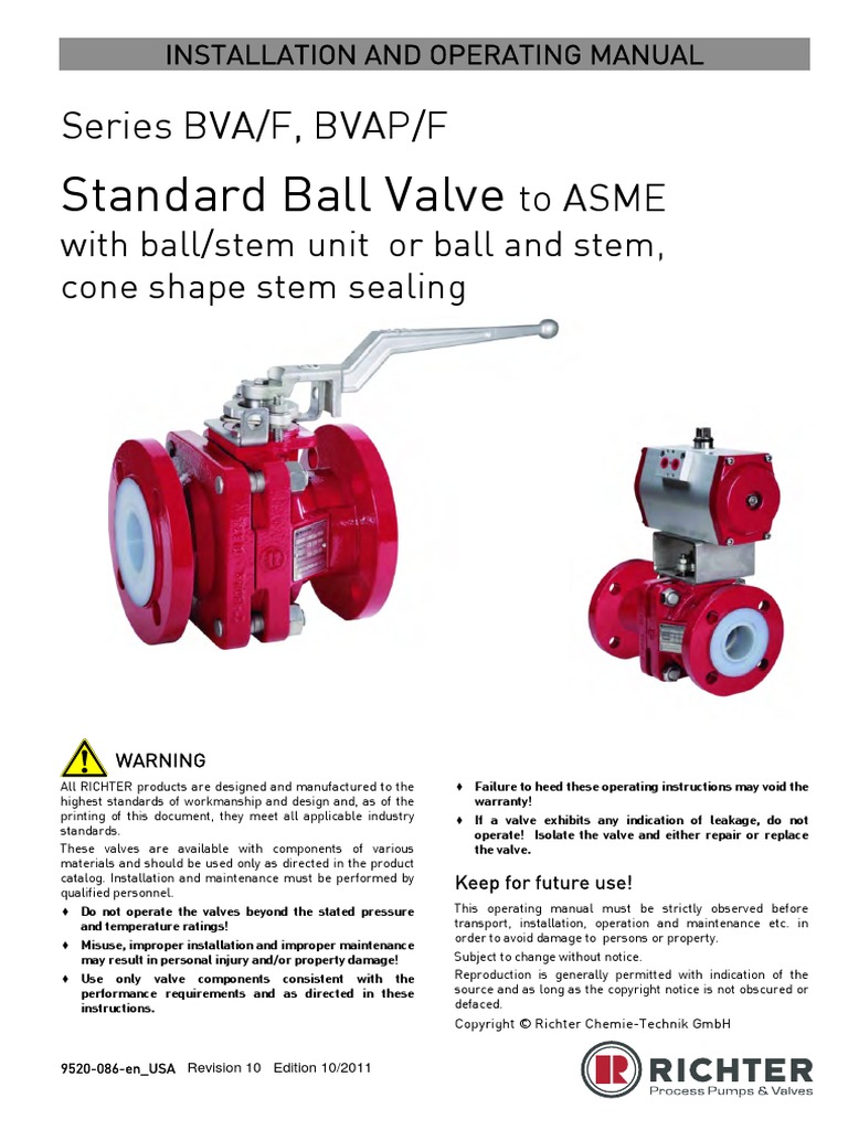 2inch RICHTER Ball Valve | PDF | Valve | Screw