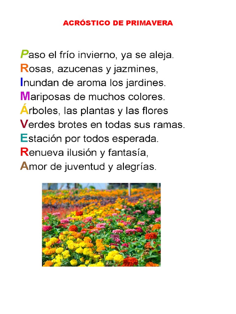 Acróstico de Primavera | PDF