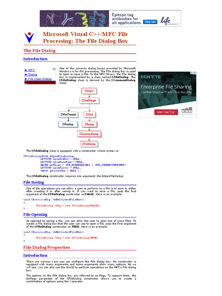 Microsoft Visual C++ | PDF | Dialog Box | Text File