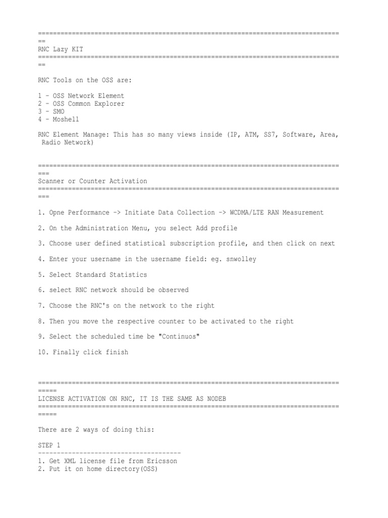 RNC Tutorial | PDF | High Speed Packet Access | Computer Networking