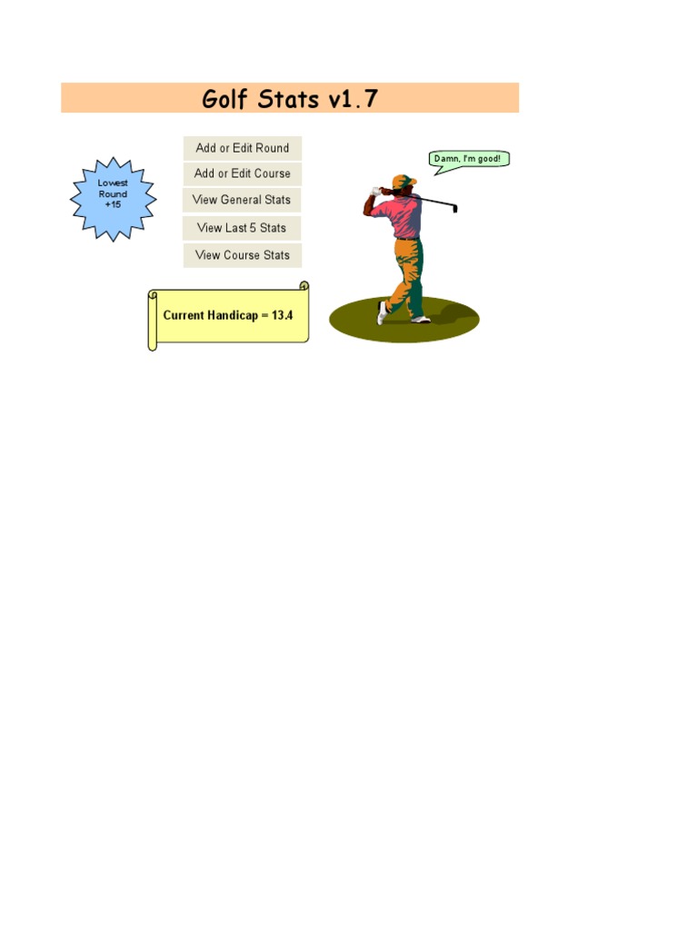 Golf Stats v1.7.1 | Golf Course | Par (Score)