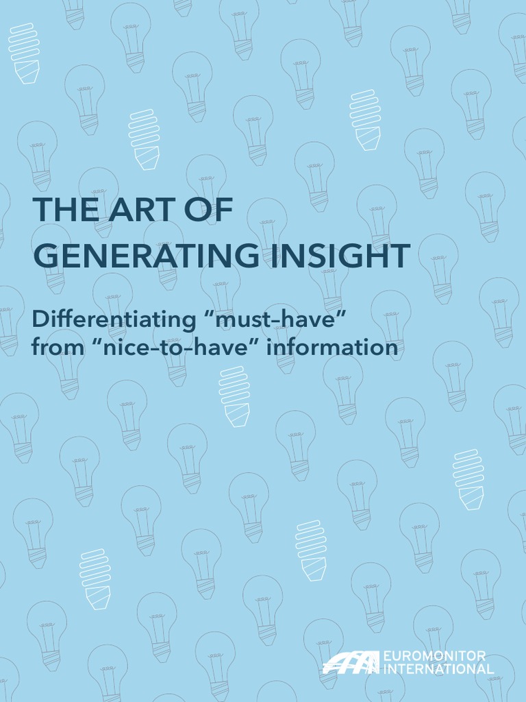The Art of Generating Insight - Euromonitor - 2012 - Jan | PDF | Drink ...