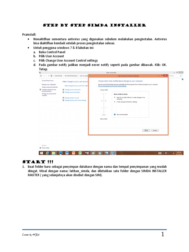Panduan Instalasi SIMDA Step-by-Step | PDF