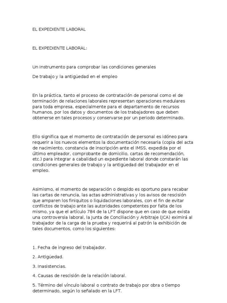 Expediente Laboral | PDF | Certificado de nacimiento | Salario