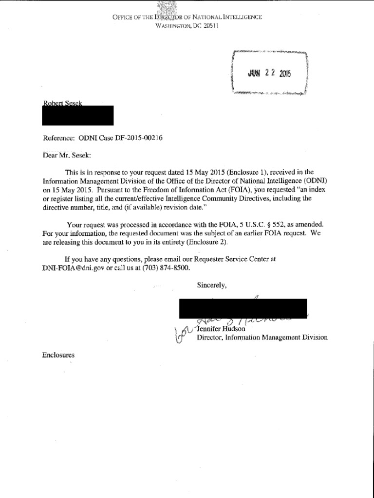 Index of DNI Intelligence Community Directives | PDF | United States ...