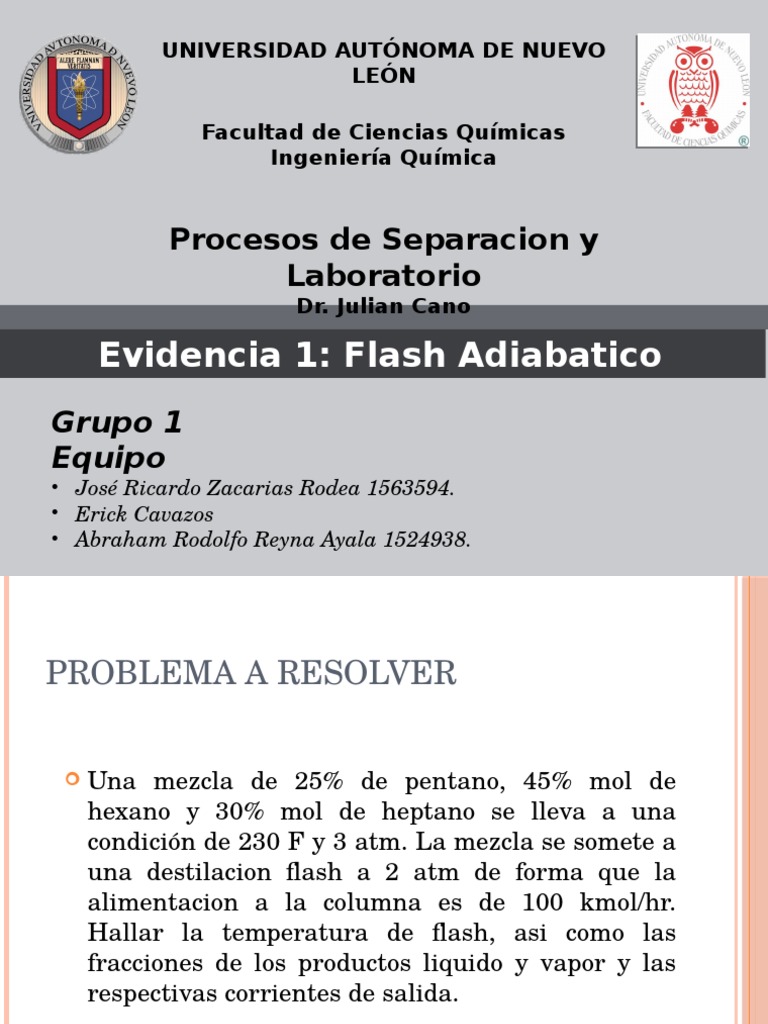 Flash Adiabatico Ejemplo | PDF
