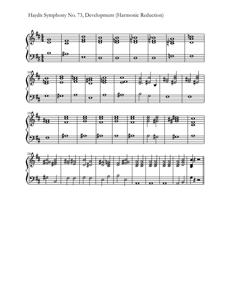 Haydn Symphony No. 73 Analysis | PDF