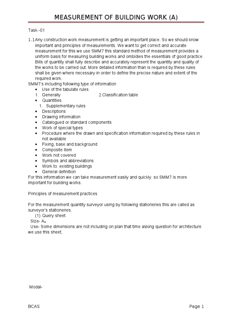Standard Measurement Methods in Construction | PDF | Window | Concrete