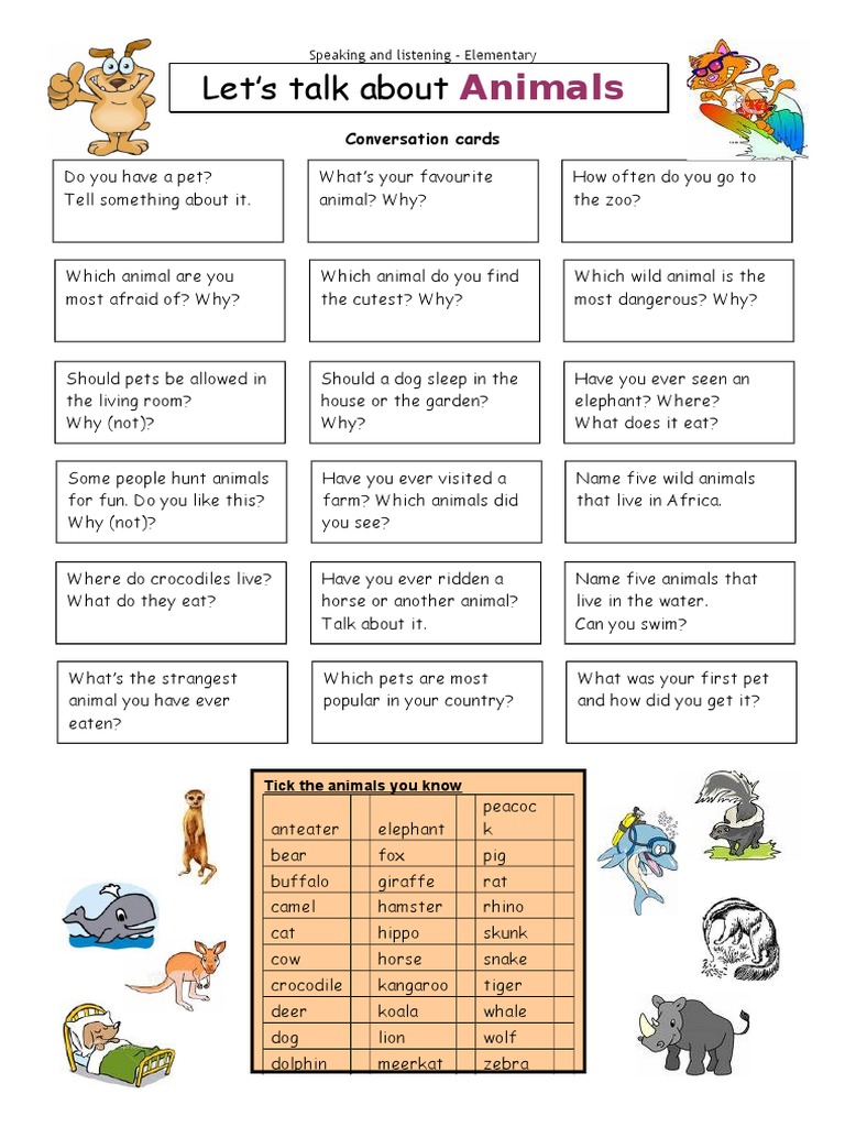 799 Lets Talk About Animals | PDF