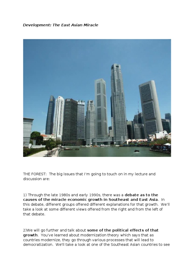 Development: The East Asian Miracle: Causes of The Miracle Economic ...