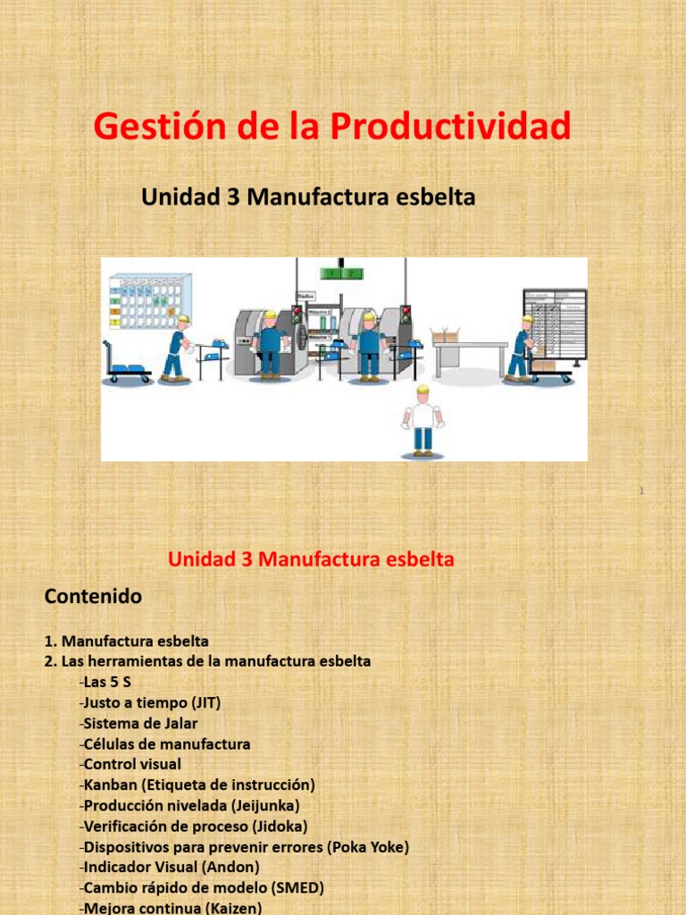 Unidad 3 Manufactura Esbelta | Lean Manufacturing (Manufactura esbelta) | Calidad (Negocios)