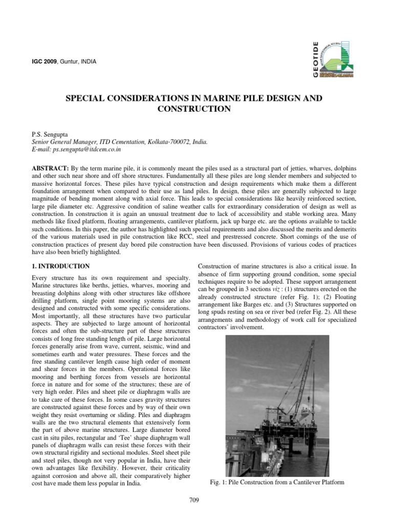 Special Considerations in Marine Pile Design and Construction | PDF ...