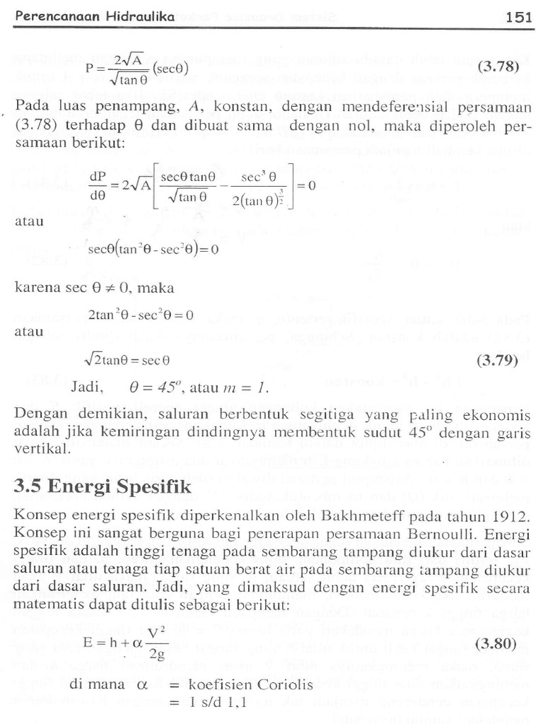 Pertemuan 4 - Perencanaan Hidrolika | PDF