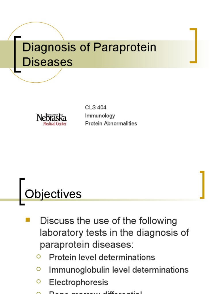 Diagnosis of Paraprotein Diseases | PDF | Antibody | Multiple Myeloma