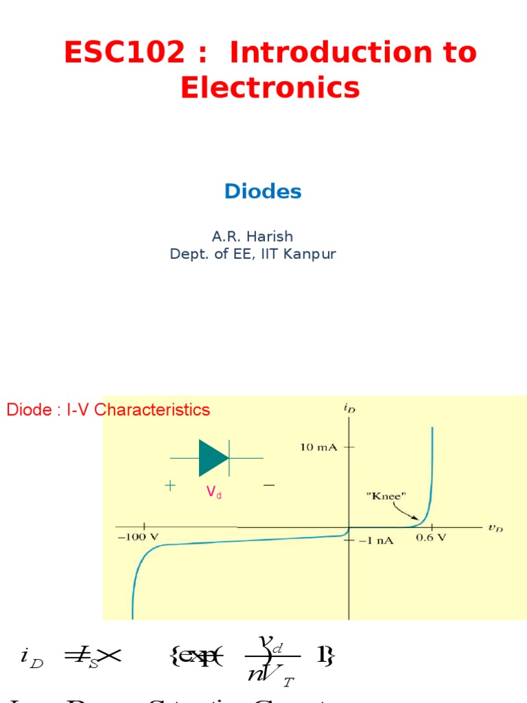 Diode I-V Characteristics Explained | PDF | Diode | Electrical Network