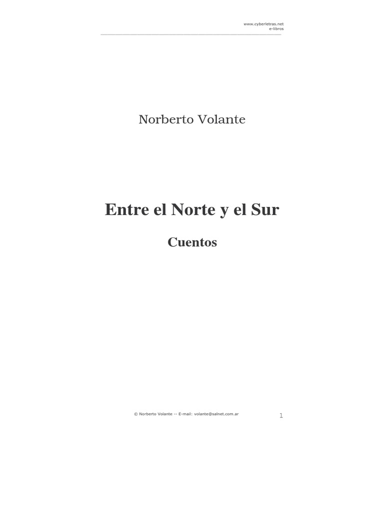 Entre el Norte y el Sur: Cuentos | PDF | Naturaleza
