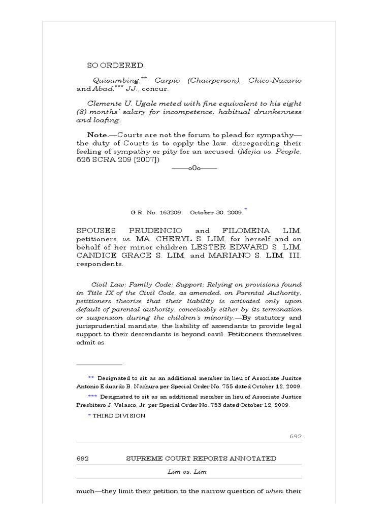 Lim vs. Lim | Download Free PDF | Appeal | Judgment (Law)
