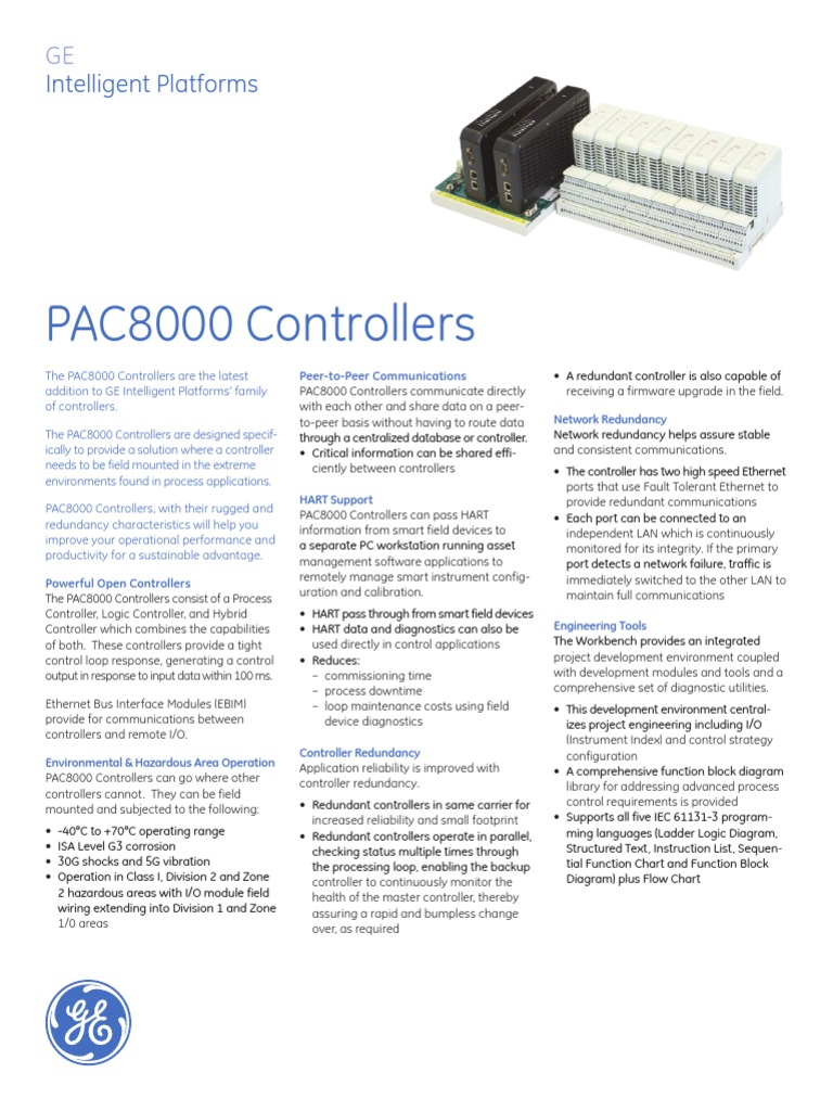 Pac8000 Controllers Ds Gfa1831 | PDF | Computer Network | Reliability Engineering