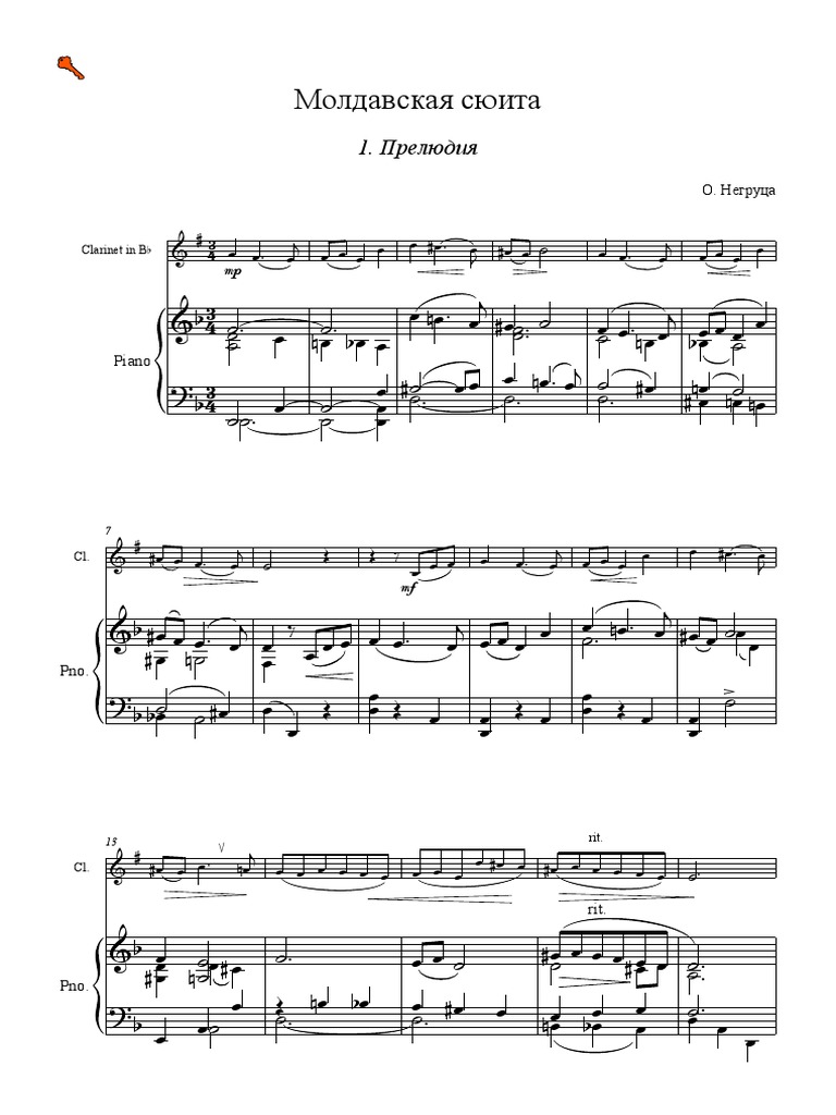 Partituri Clarinet Moldova | PDF | Musical Forms | Classical Music