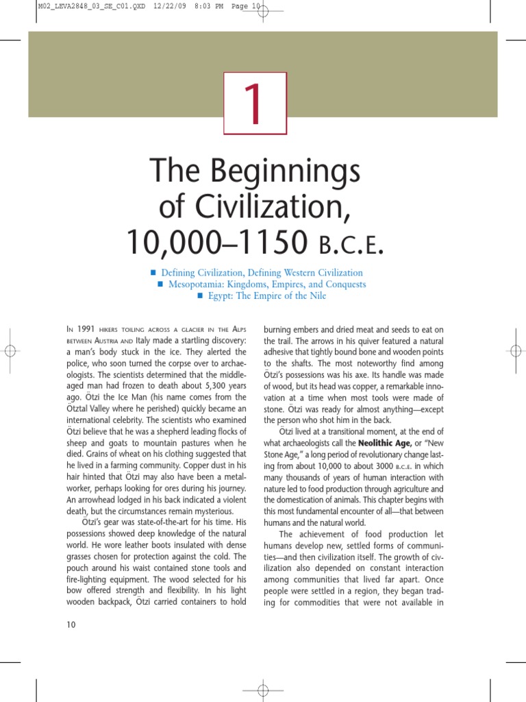 The Beginning of Civilization | PDF | Epic Of Gilgamesh | Mesopotamia