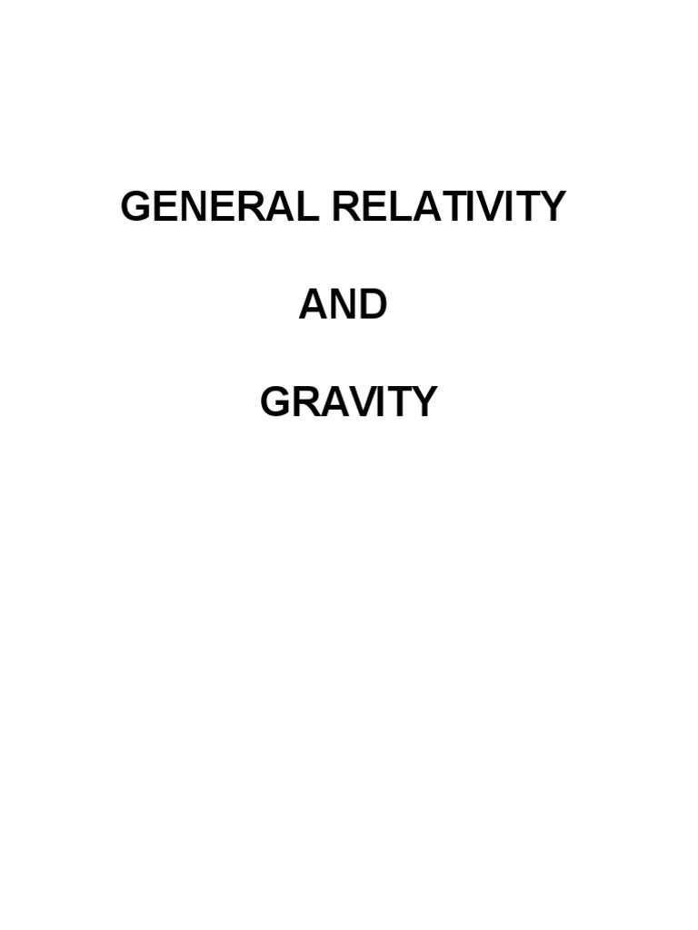 General Relativity | PDF | General Relativity | Theory Of Relativity
