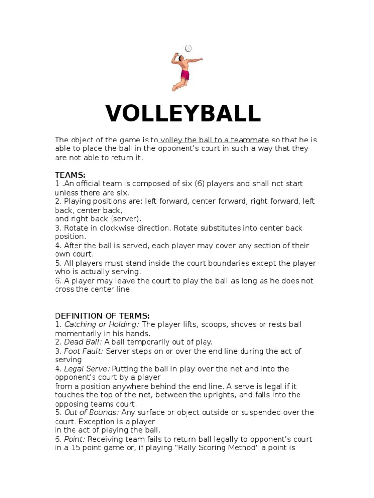 Volleyball | PDF | Volleyball | Teams
