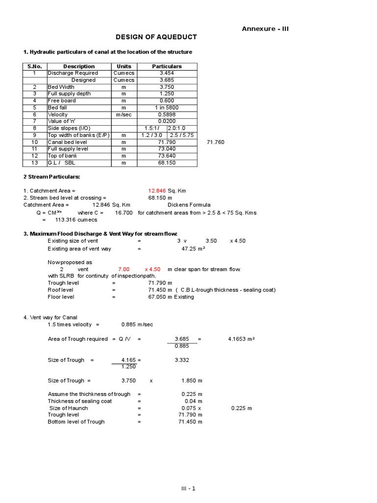 DESIGN Aqueduct | PDF | Physical Quantities | Building Engineering