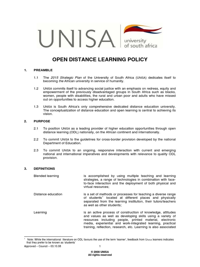 Opendistancelearning Council3oct08 | PDF | Distance Education ...