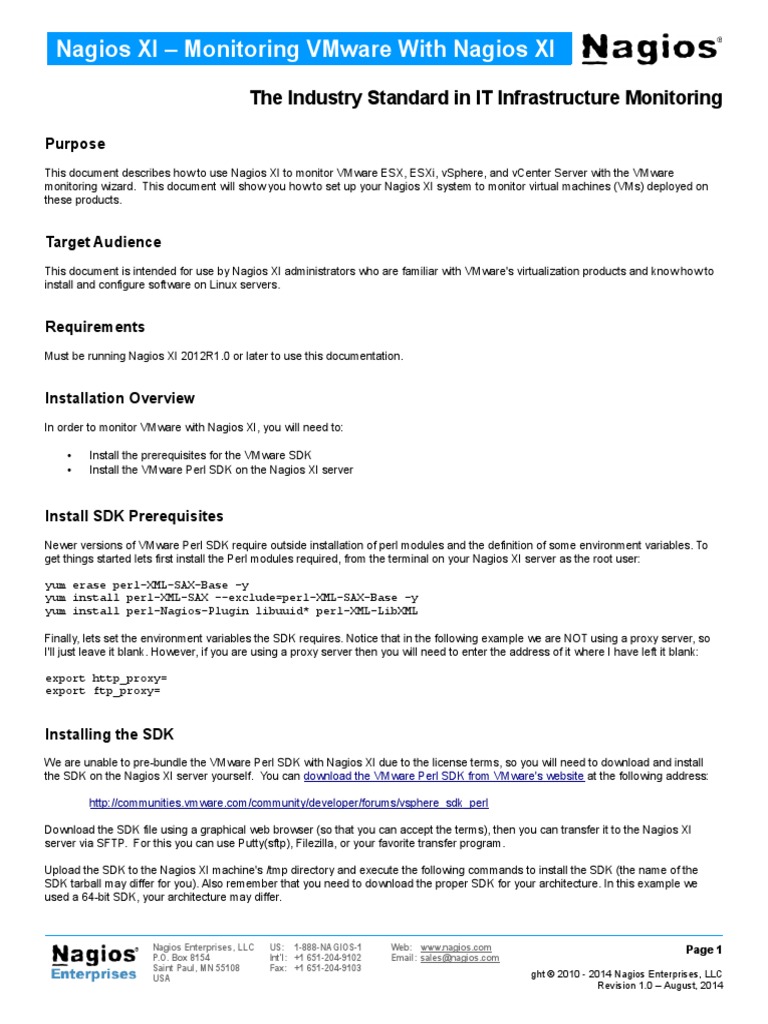 Monitoring VMware With Nagios XI | PDF | Software | Computer Engineering