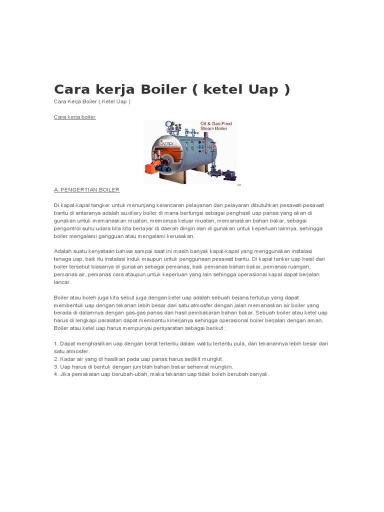 Cara Kerja Boiler | PDF