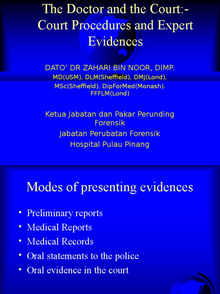 Doctor's Role in Court Proceedings | PDF | Expert Witness | Witness