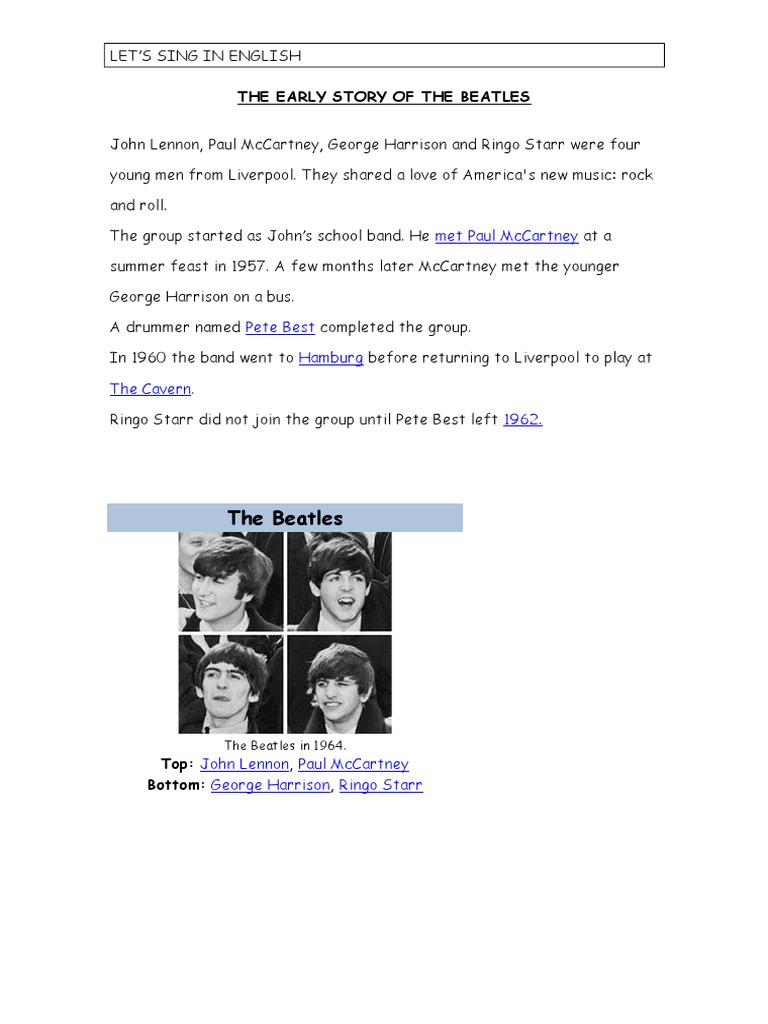The Beatles Biography | PDF