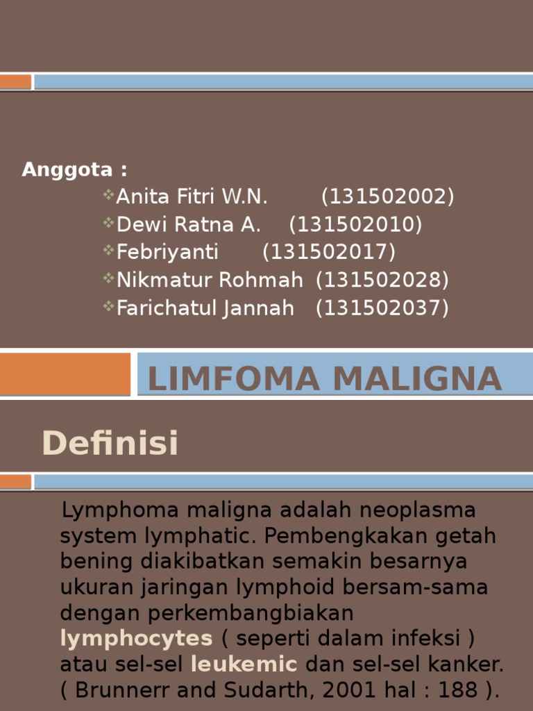 Definisi dan Gejala Limfoma Maligna | PDF | Pengembangan Diri | Kesehatan Holistik