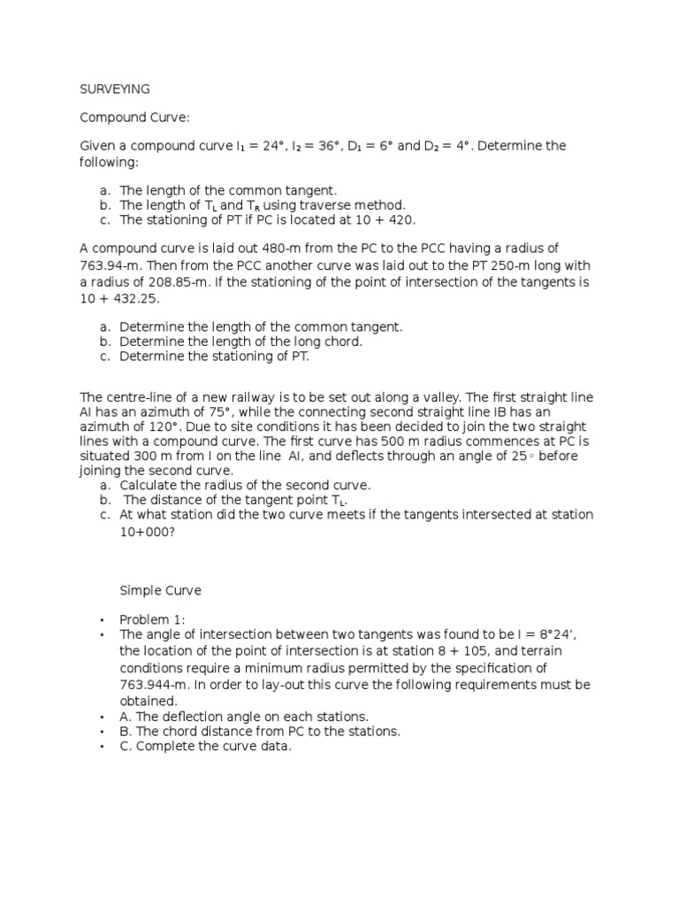 Surveying | PDF | Tangent | Angle