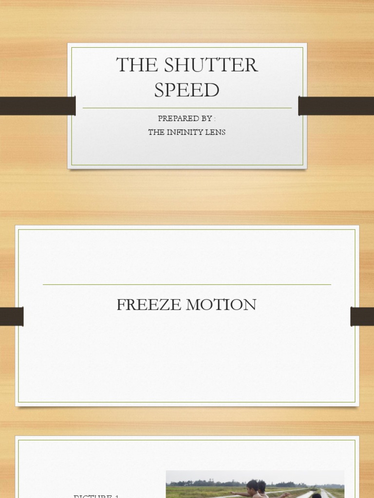 Shutter Speed and Aperture Guide | PDF