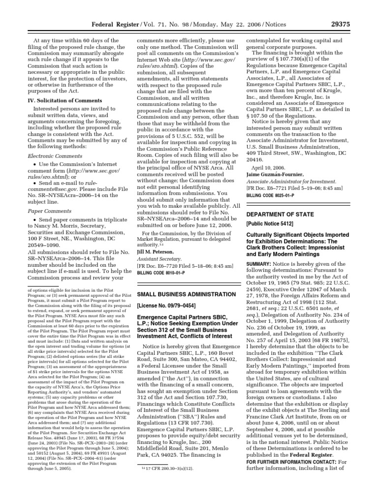 Notice: Culturally Significant Objects Imported For Exhibition: Clark ...