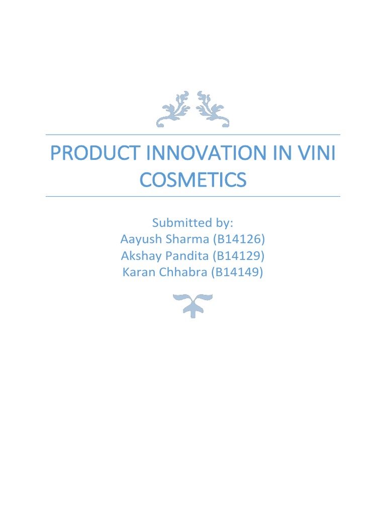Innovation in Vini Cosmetics | PDF | Brand | Valuation (Finance)