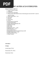 Emergency Crash Cart Equipment List | PDF | Medical Equipment | Medicine