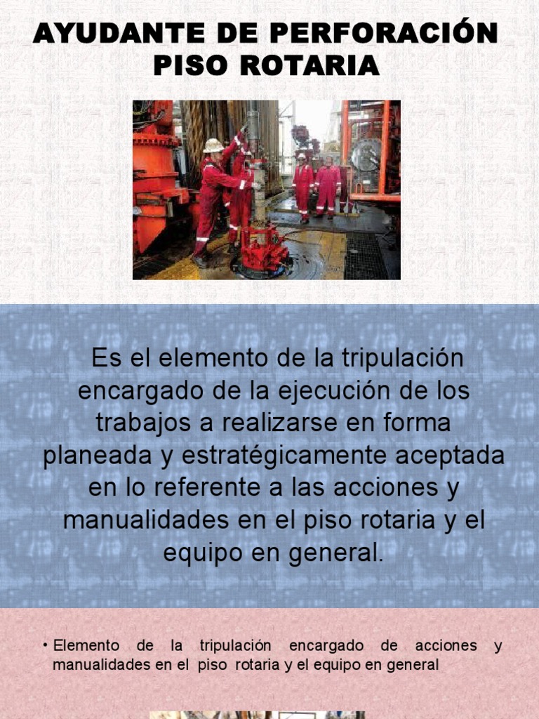 Ayudante de Perforación Piso Rotaria | PDF | Science | Ciencia y Tecnología