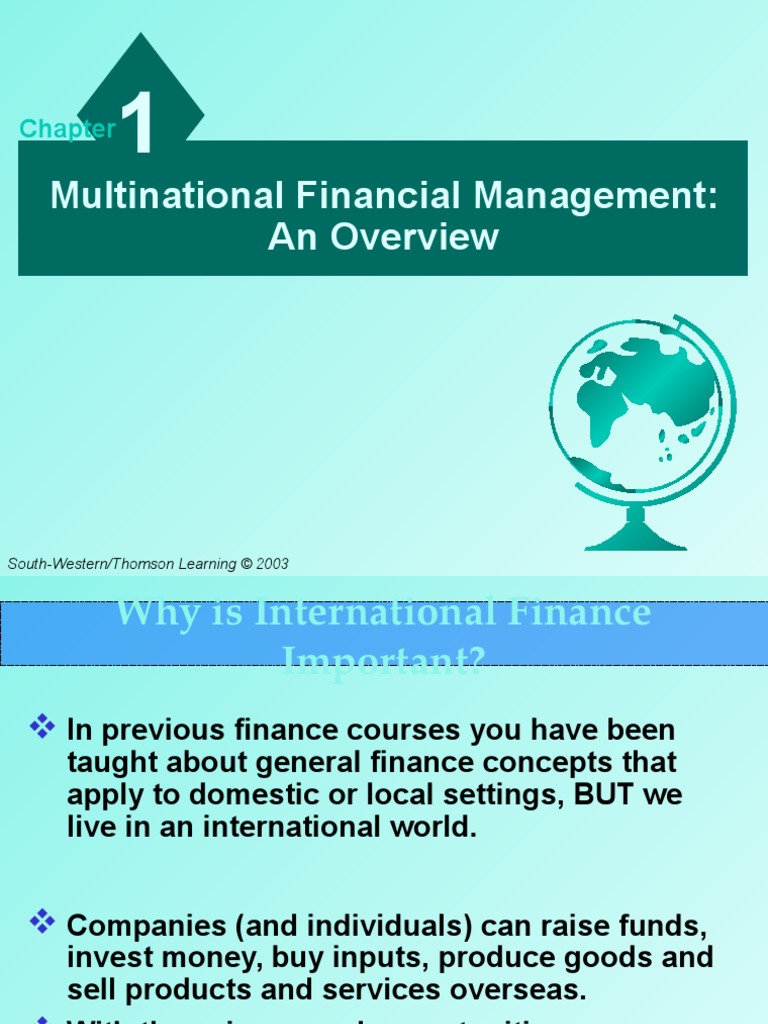 Multinational Financial Management: An Overview: South-Western/Thomson ...
